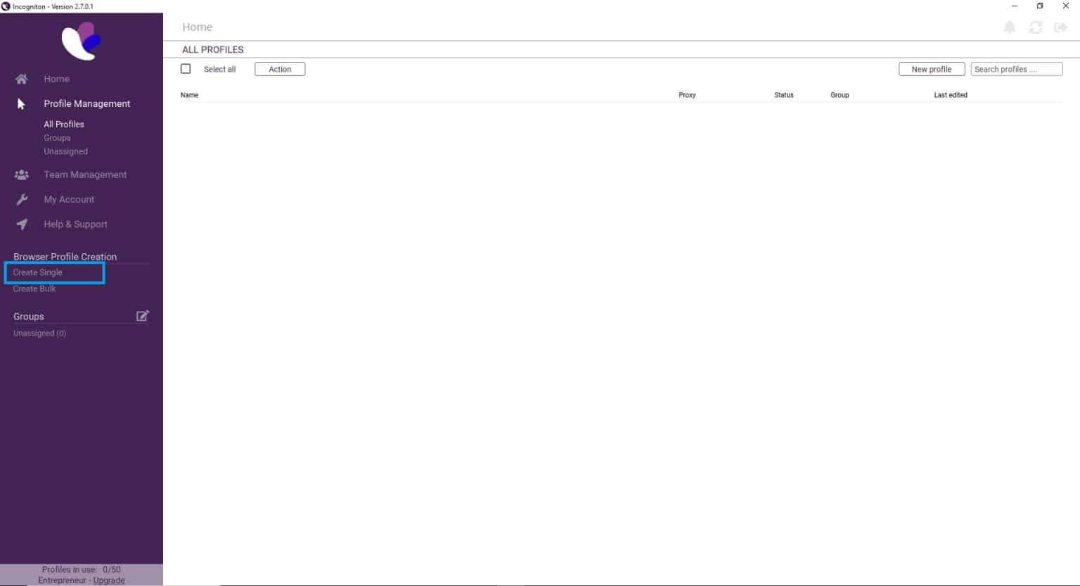 Guide - How to create a new browser profile in Incogniton - Incogniton