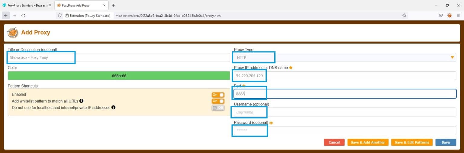 How to test your proxy via FireFox browser and Foxyproxy