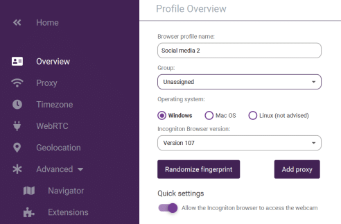 Guide - how to enable the camera / webcam in your browser profile ...