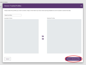 Guide - how to restore deleted profiles (trash bin) - Incogniton