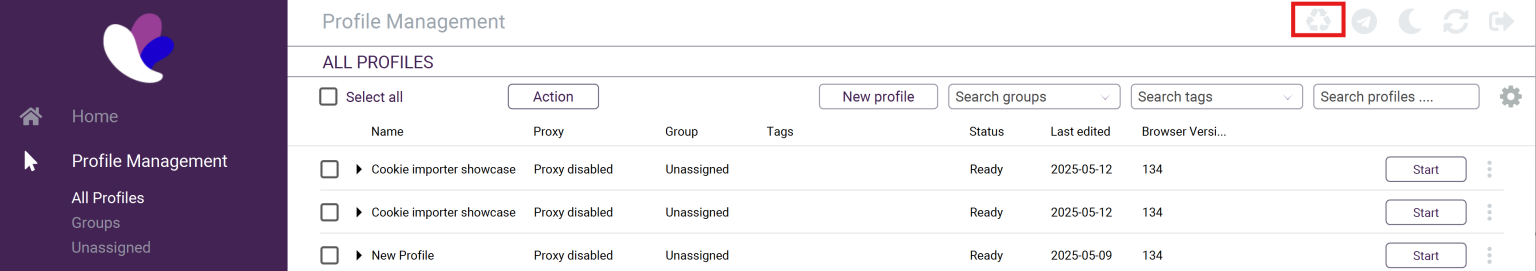 Guide - How to restore deleted profiles - Incogniton
